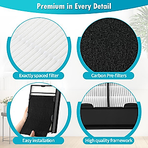 DerBlue 3PCS True HEPA Filter and 3PCS pre filter Replacement Filter B for Holmes HAPF600 HAPF8650 HAP615 HAP625 HAP650,Replacement Holmes Air Filter,Part # HAPF600, HAPF600D, HAPF600D-U2