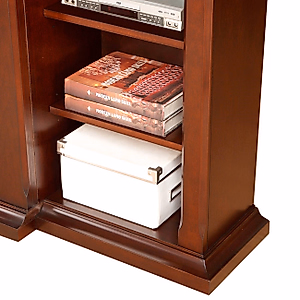 ProCom Dual Fuel Ventless Gas Fireplace System with Mantle, Thermostat Control, 4 Fire Logs, Use with Natural Gas or Liquid Propane, 10000 BTU, Heats up to 500 Sq. Ft., Chocolate