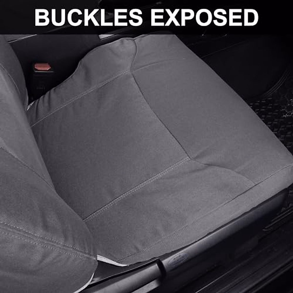 Truckiipa Toyota Tacoma Seat Covers Custom Fit for 2005 2006 2007 2008 2009 2010 2011 2012 2013 2014 2015 Regular/Double/Crew Cab SR SR5 TRD Sport TRD Off-Road TRD Pro Limited(Front Pair/Gray)