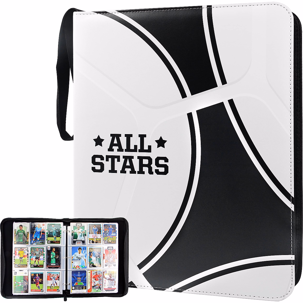 9-Pocket TONESPAC 900 Card Binder Compatible with Football Cards, Soccer Cards, Sport Cards, for Trading Cards,Storage Case with Removable Sheets Trading Card Holder (Football, 900Pockets)-