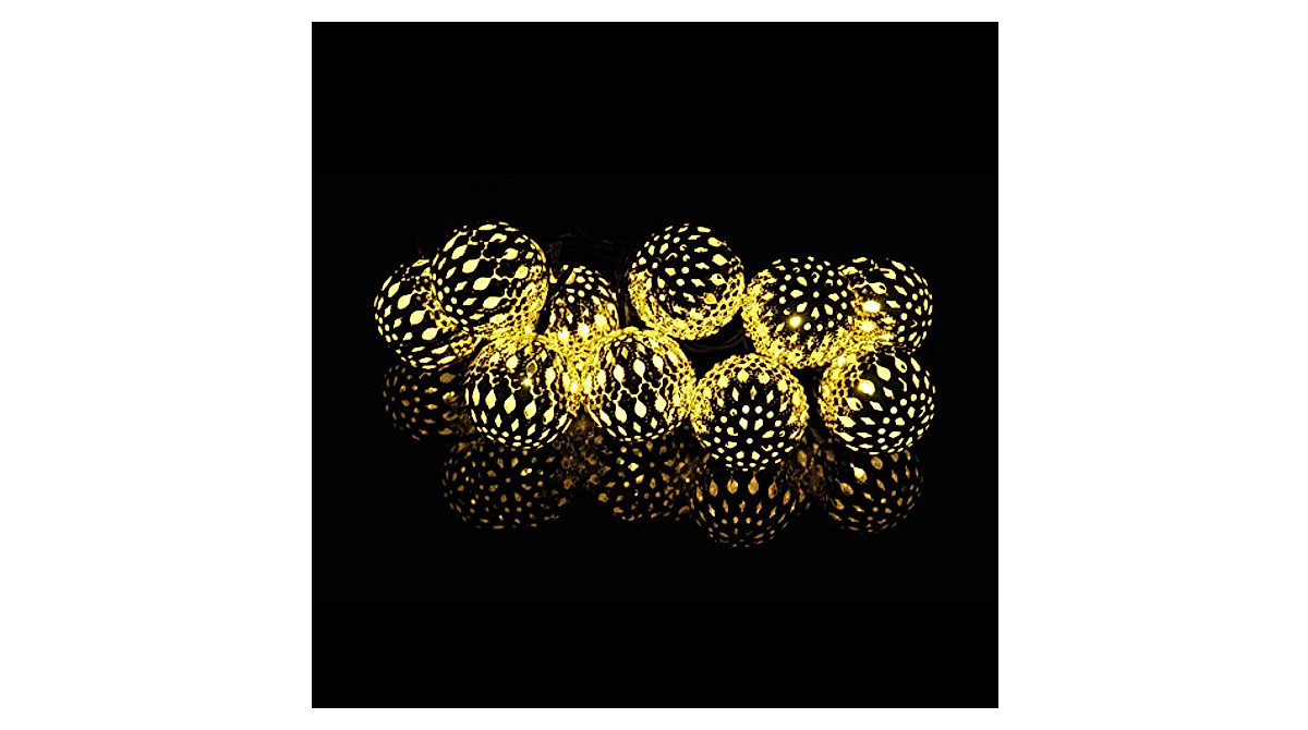 Modern Home Solar LED String Lights - Moroccan Globe Lanterns