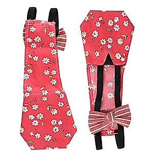 Unibell Pet Poultry Diapers Washable Portable Nappy for Goose Duck Chicken Pigeon (Red M)