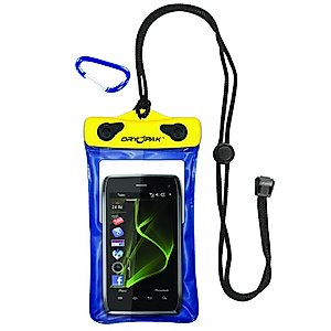 DRY PAK DP-46 Case for Cellphones, GPS and Mp3 - Yellow / Blue