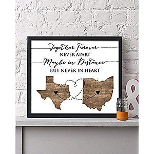 Two State Print | Personalized Grandparent Sign | Long Distance Gift | Going Away Gift | Moving Away Present | State to State Gift | Mother's Day Gift | Father's Day Gift