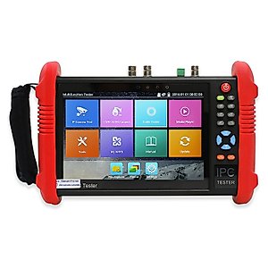 Wsdcam 7 Inch All in One IPS Touch Screen IP Camera Tester Security CCTV Tester Monitor with SDI/TVI/AHD/CVI/POE/4K H.265/1080p HDMI in&Out/RJ45-TDR/Firmware Update Upgraded 9800ADHS-Plus