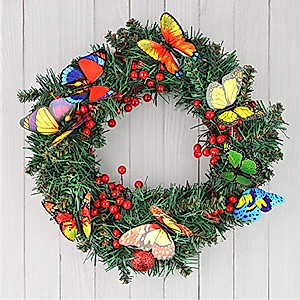 VGOODALL 50pcs Butterfly Garden Decorations, 11.5 inch Plastic Butterfly Stakes Ornaments Artificial Butterflies for Flower Bouquet Arrangements Crafts Outdoor Wall Patio Plant Christmas Yard Decor