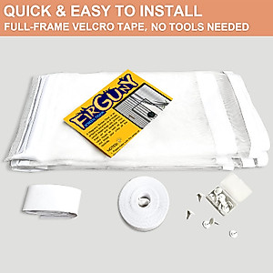 FIRGUNY Magnetic Screen Door Fits Door Size 36 x 80, Screen Size 38"x 81", Fiberglass Mesh Magnets for Doorway, Easy Install,White