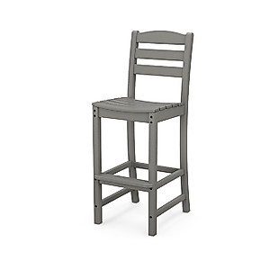 POLYWOOD TD102GY La Casa Café Bar Side Chair, Slate Grey