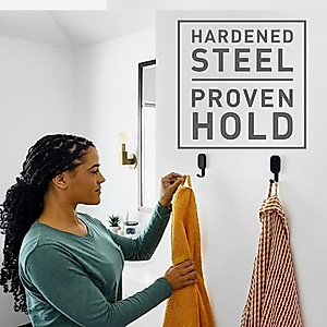 3M CLAW 25 lb. 2 Drywall Black Hooks & 2 Extra Picture Hangers, Heavyweight Hanging Solution for Backpacks, Jackets, Pictures and Room Decor, Cute Wall Hooks - 4 Pack