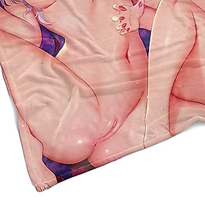 Fleece Throw Blanket for Couch- Lightweight Plush Fuzzy Cozy Soft Ecchi Otaku Hentai Waifu Uncensored Anime Blankets and Throws for Sofa 40x50 Inches