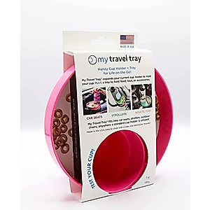 Travel Tray for Cupholders (Hot Pink)