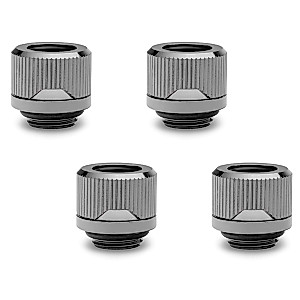 EKWB EK-Quantum Torque HDC-12 Compression Fitting for EKWB Rigid Tubing, 12mm OD, Black Nickel, 4-pack