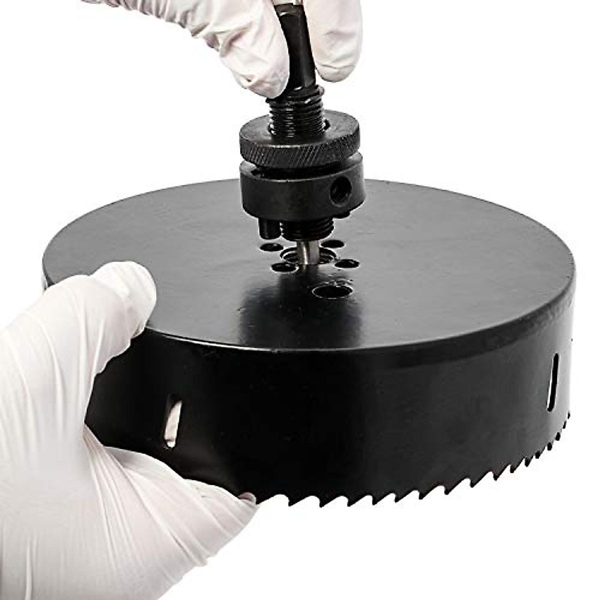 6 Inch 152mm Hole Saw Blade for 1/2" Electric Drills, with Hex Shank Arbor,HSS Bi-Metal Holesaw Drill Bits Cut Smooth and Fast in Wood,Plastic, Drywall, Thin Metal