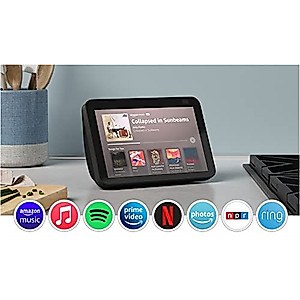 Echo Show 8 (2nd Gen, 2021 release) | HD smart display with Alexa and 13 MP camera | Charcoal