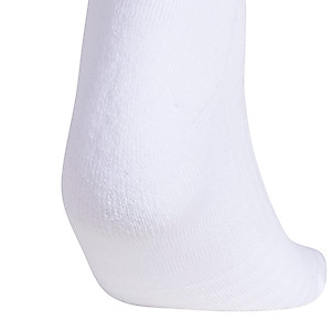 adidas Women's Cushioned Low Cut Socks (3-Pair) with Arch Compression, White/Clear Onix Grey, Medium