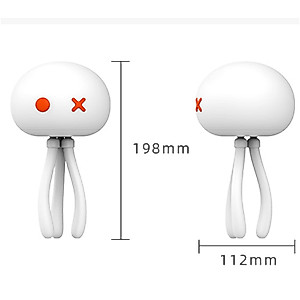 Kids Rechargeable LED Night Light │ Dimmable Baby Touch Control Lights with Charging 1800mAh │ Lovely Jellyfish Shape (Blue + IR Remote Contol)