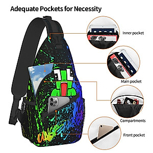 Noichzc Cartoon Sling Bag Crossbody Sling Backpack Travel Hiking Chest Bag Daypack For Purses Shoulder Bag Men Women