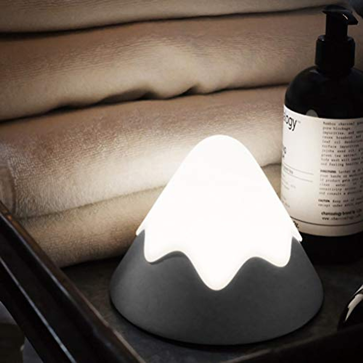 LED Night Nursery Lamp Table Night Light Rechargeable Snow Mountain Shaped Lamp Bedside Lamp for Room