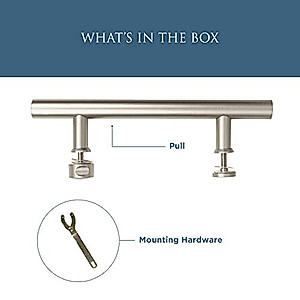 National Hardware N700-101 Interior Sliding Barn Door Hardware Madison Pull, 12-Inches, Easy to Install, Satin Nickel