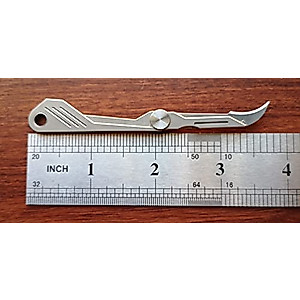 TACRAY Titanium Mini Knife, Utility Small Folding Knife with Replaceable Scalpel/surgical Blades, Super Lightweight Pocket Scalpel Knife for EDC, comes with 2pc Extra Blades for replacement