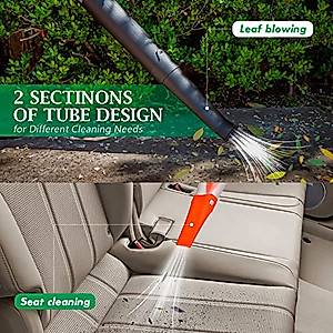 Ukoke 20V (120 MPH 458 CFM) Cordless Leaf Blower- 2.0 Ah Brushless Leaf Blower Lithium Battery and Charger Included, for Blowing Snow Debris, Leaves, and Dust