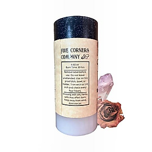 Spell Reversal Candle by Five Corners Co - 2x4 Double Action to Remove Curses and Evil Intention - Candle Magic for Spells, Conjure and Witchcraft - Black White Scented Pillar Candle