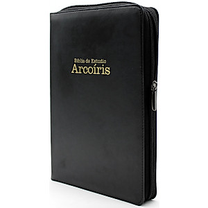 Biblia de Estudio Arco Iris Reina Valera 1960 con Cierre e Indice en Español color Negro/Spanish Rainbow Study Bible RVR 1960 with Thumb Index Multicolor