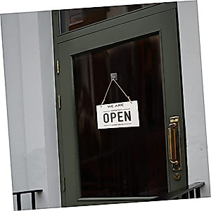 Double-sided business listing open signs for business open closed sign cafe wall art neon open sign business supplies front door wall signs Christmas Work Wooden white Ornament