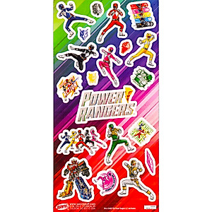 Saban Power Rangers Stickers & Tattoos Party Favors Set ~ Bundle with 150 Stickers and 75 Power Rangers Temporary Tattoos for Boys Girls Kids
