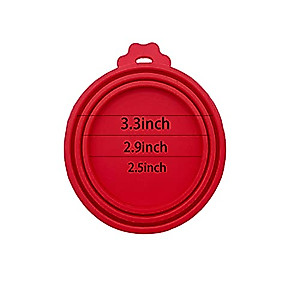 Muluo 5 Pieces Food Can Lids, 3 Pcs Pet Can Covers, 2 Food Spoon Fits All Standard Size Dog and Cat Can Tops