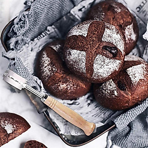 NT-ling Bread Cutter Slashing Tools,Bread Cutter Hand Crafted Bread Lame with 5 Blades and Leather Protective Cover for DIY Bread Dough Bakeware Kitchen