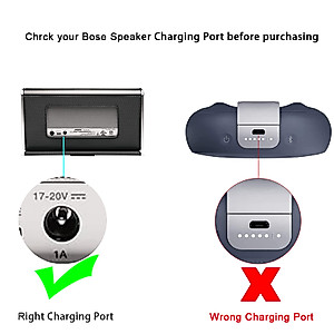 17~20V AC Adapter for Bose Speaker Charger Compatible with Bose Soundlink I II III 1 2 3,Bose Speaker Charger for Wireless Mobile Speaker 369946-1300,306386-101,404600 414255 Bose Soundlink Power Cord