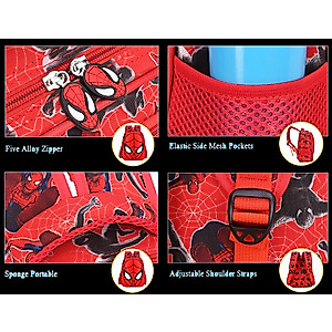 FAIRI Boy Backpack 2PC kids backpack 3D Comic Elementary anime backpack Waterproof Lightweight Kids Bookbags for Boys Girls