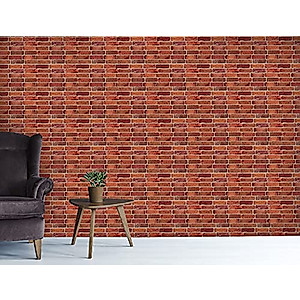 CONCORD WALLCOVERINGS ™ Sample for Display Purpose only Retro-Art 3D Wall Panels, Old Brick in Red, PVC, 7" x10, 572OR