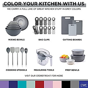 COOK WITH COLOR Silicone Ice Cube Trays - Large Ice Cube Maker Mold - Big Ice Cubes with Lid for Whiskey, Cocktails & Bourbon, for Baby Food and Leftovers (Grey)