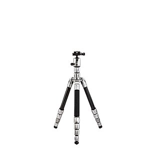 Mefoto Roadtrip S Lightweight 59.4" Aluminum Travel Tripod/Monopod w/Case, Twist Locks, Dual-Action Ballhead w/Arca Swiss Plate for Mirrorless/DSLR Sony Nikon Canon Fuji - Titanium (RTSATTN)