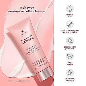 Alterna My Hair My Canvas Meltaway No-Rinse Micellar Cleanser 3.4 Fl Oz | Vegan | Fast Drying Creme-to-Powder Cleanser, Absorbs Oil & Sweat for Shower Clean Hair | Peta Tested, 3.4 fl. oz.