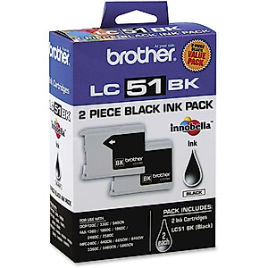 Brother LC51BKS - Black Ink Cartridge 2 Pack