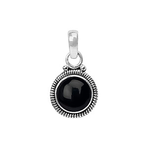 Black Onyx Stone 925 Sterling Silver Pendant Necklace For Women Girls Gift, Natural Gemstone Pendant Necklace, Solitaire Pendant, Handmae Pendant