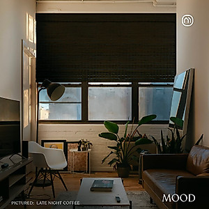 MOOD Custom Bamboo Shades | Rustic | Cordless Bamboo Roman Shades for Windows and Doors (Natural Woven) | Rustic (Great Privacy) | Sample Swatch Kit