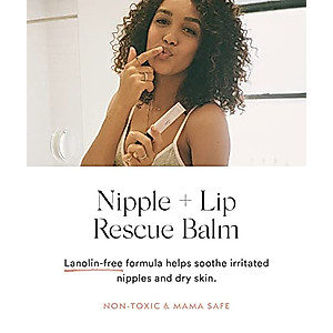 HATCH Nipple + Lip Rescue Balm - 1oz Lanolin Free Nipple Cream - Natural Nipple Care for Breastfeeding - Hydrating Nipple Balm - Mama Safe Breastfeeding Essentials