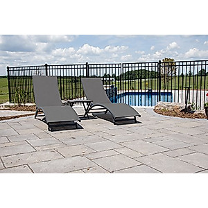 Vivere CORL3-GB Coral Springs Lounger, Grey