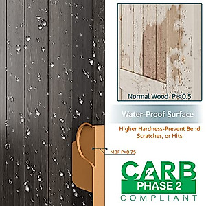 ALAMEDADT 30''x84'' Sliding Barn Door with 5 Ft Barn Door Hardware Kit& Handle& Floor Guides,Pre-Drilled Holes Easy Assembly - Include Installation Manual, Water-Proof PVC Surface, H-Frame, Grey
