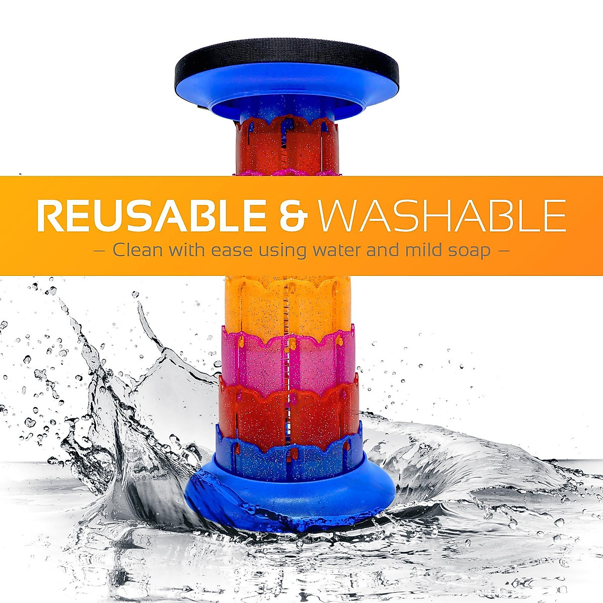 Celesdy Adjustable Retractable Portable Collapsible Folding Stool for Adults Heavy Duty with Load Capacity 770 lbs, Collapsible Chair Camping Stool for Travel Hunting (Blue Rainbow) (HX20210818)