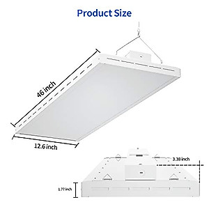 FAITHSAIL 4FT Linear LED High Bay Shop Light, 220W, 26500LM, 5000K, Industrial LED Warehouse Lighting, 4 Foot Indoor Aisle Area Workshop Garage Highbay LED Lights, 4 Lamp Fluorescent Equivalent