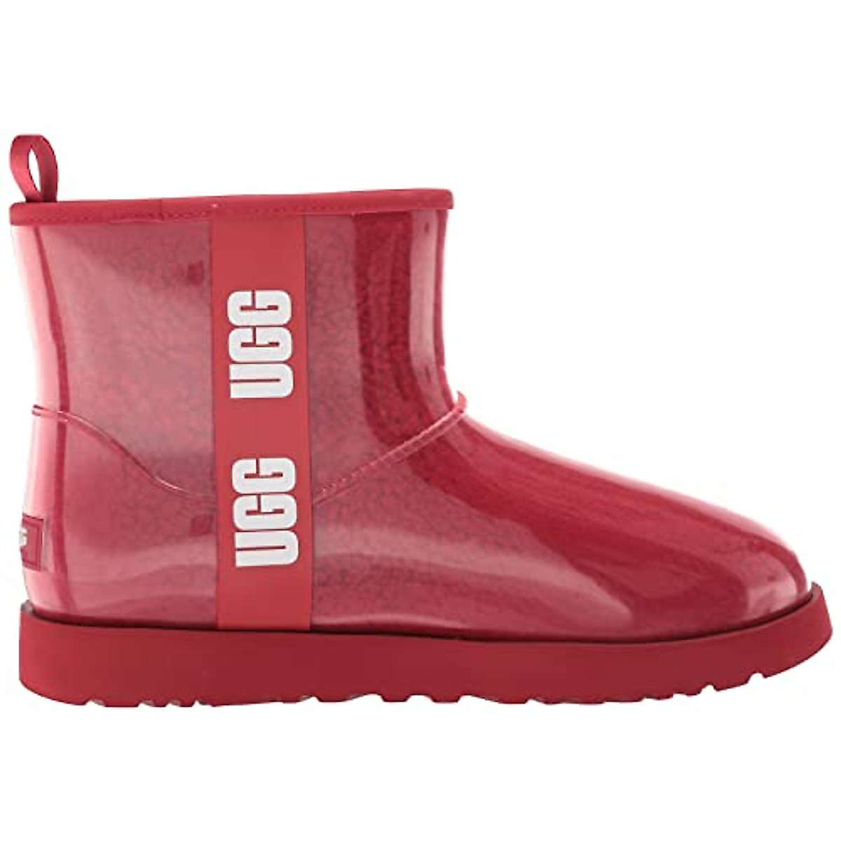 UGG Women's Classic Clear Mini Fashion Boot, Samba Red, 7