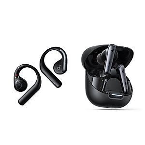 Soundcore by Anker AeroFit Open-Ear Headphones, with Liberty 4 NC Noise Cancelling Earbuds, Ultra-Comfort, Snug Fit, Ergonomic Ear Hook, Balanced Sound, IPX7 Waterproof, 42H Playtime, Clear Calls