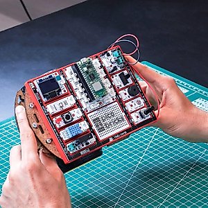 PicoBricks Raspberry Pi Pico W Starter Kit with 12 Detachable Sensors and Extensive Learning Guide, Raspberry Pi Kit, DIY Coding Kit, Raspberry Pi Kit for Kids