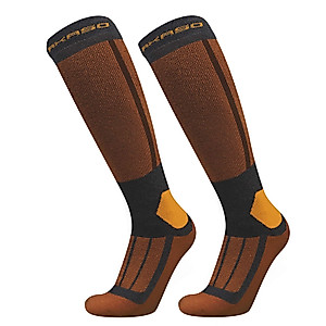AKASO Warm Wool Ski Socks Mens Women Hiking Socks, Merino Snowboard Socks for Skiing Outdoor Cold Weather (1 Pair)