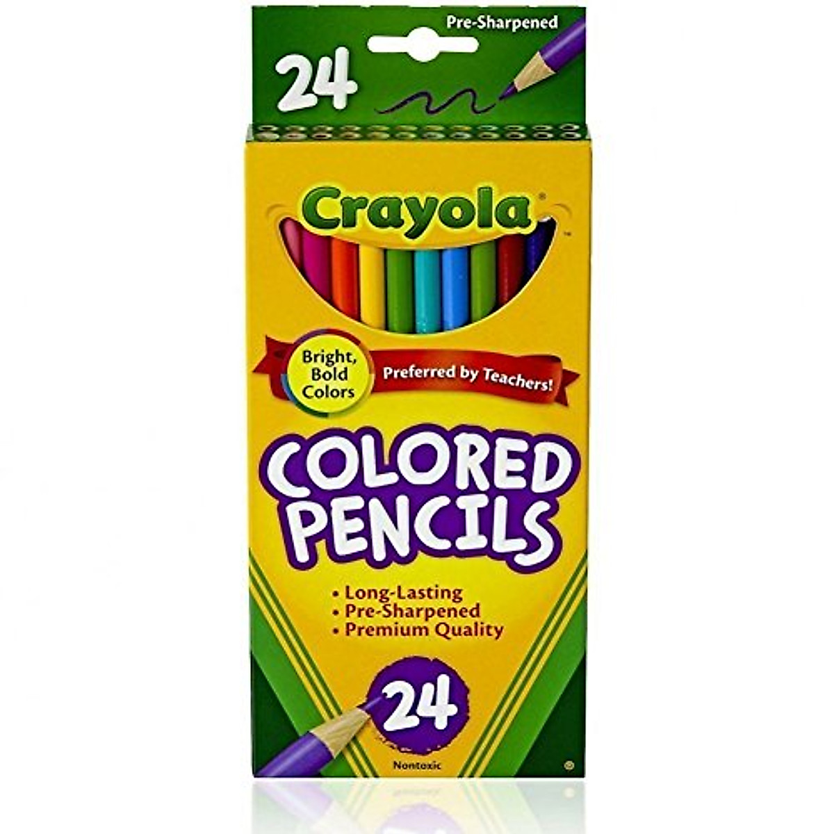 Crayola Colored Pencils Long 24 in a Pack, Case of 36